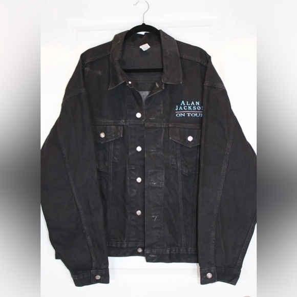 Source Unknown | Jackets & Coats | Vintage Country Music Black Denim ...